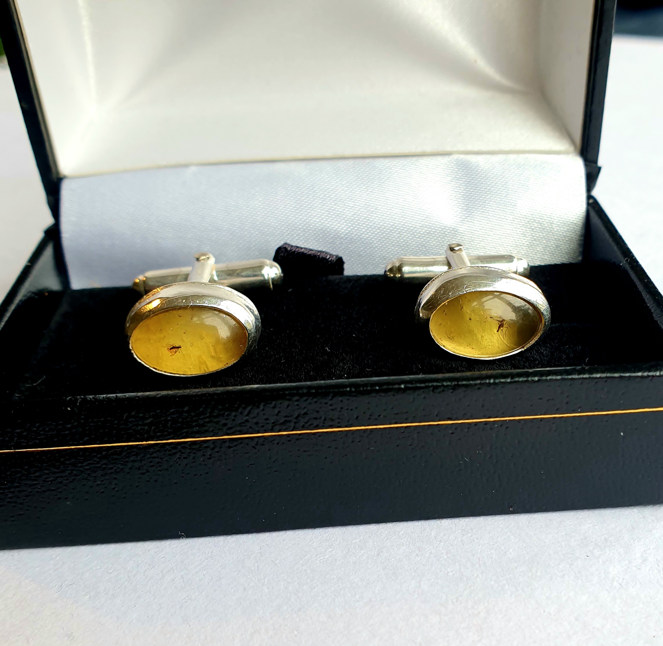 Amber Cufflinks