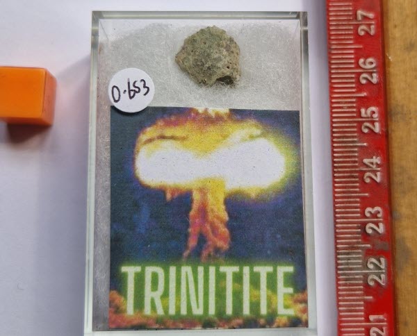 ULTRA RARE LARGE Boxed Piece Of Trinitite - Atomic Bomb Glass