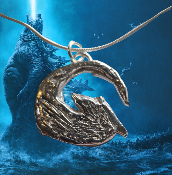 Sterling Silver Godzilla Necklace