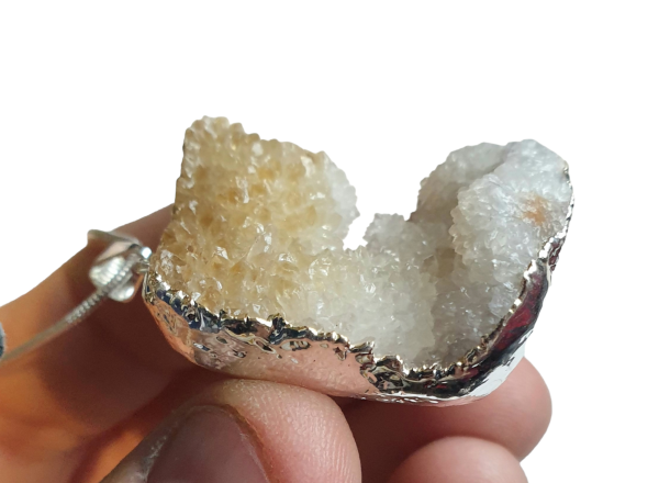 Electroplated Quartz Pendant